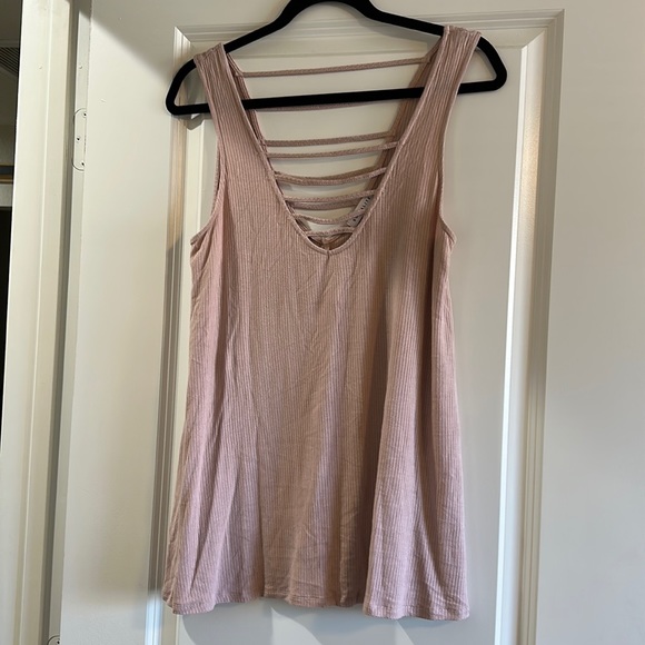 Socialite | Tops | Ribbed Flowy Pink Tank | Poshmark